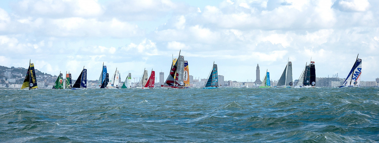 Replay of the start of the Transat Jacques Vabre